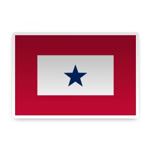 1 Blue Star Sticker - Flags International