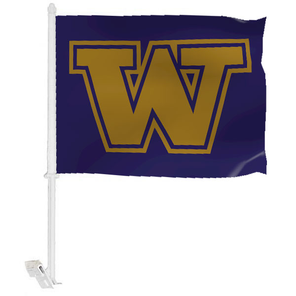 University of Washington Car Window Flag